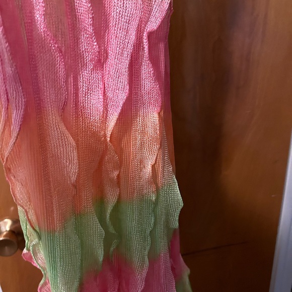 Accessories | One Arm Shawl Pink Orange Lime Green With Multi Color ...